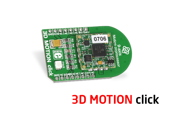 3D Motion click, a 9-axis sensor fusion hub